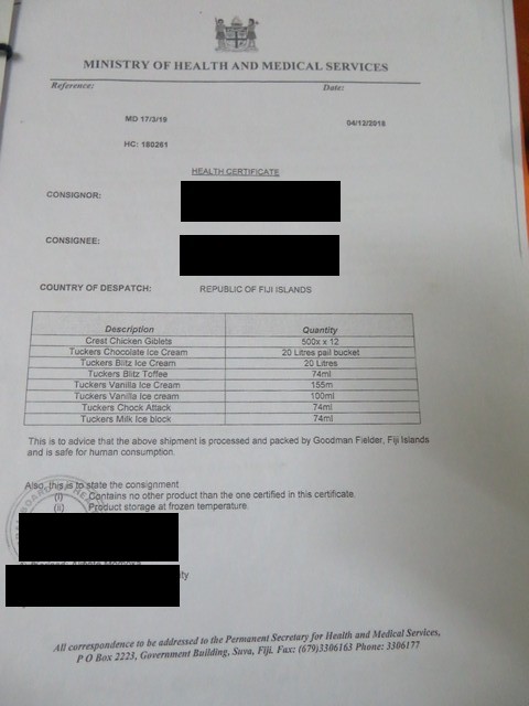 Kiribati Trade Portal import and export procedures
